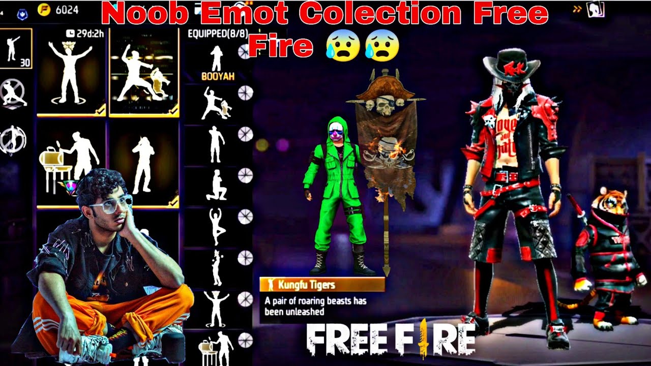 Old Noob Emot Colection Free Fire 🔫| old Colection | Free Fire video ...