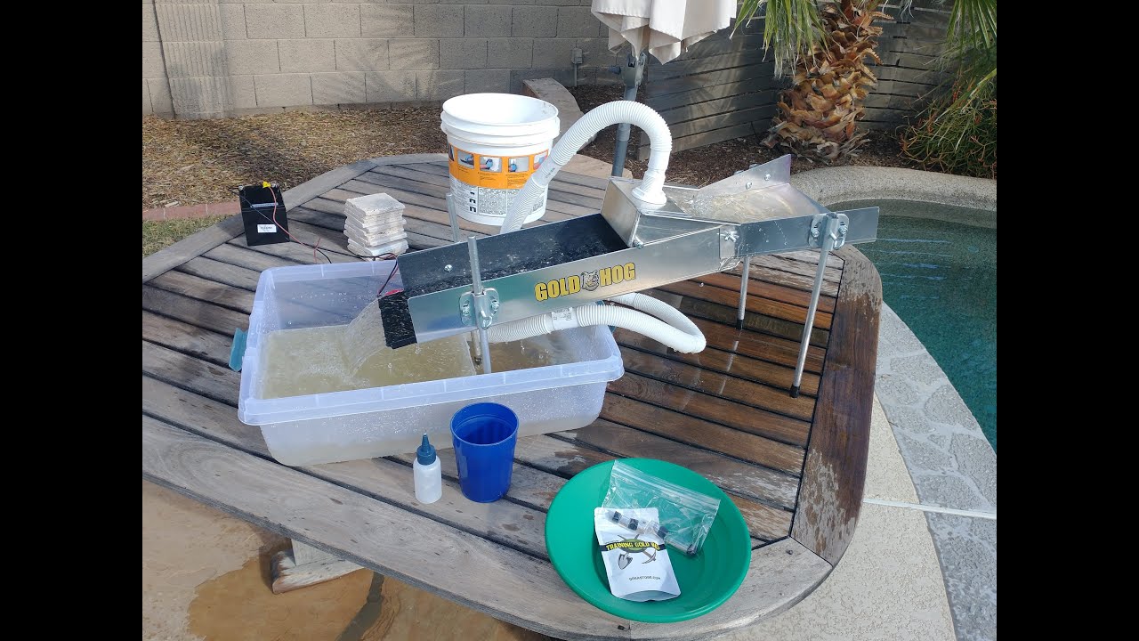 Gold Hog Mini Stream Sluice: First Use - YouTube