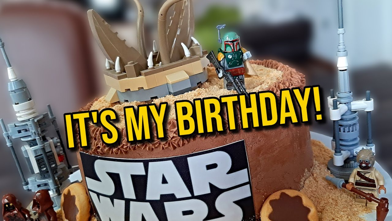 My LEGO Star Wars Tatooine Themed Birthday Cake 🎂 - YouTube