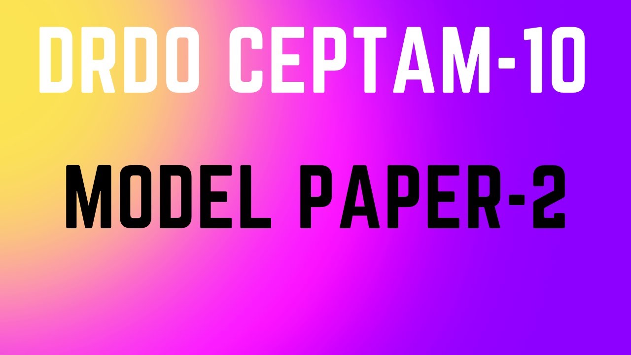 DRDO CEPTAM-10 Model Paper-2 In Telugu by Aditya Job Creative Channel ...