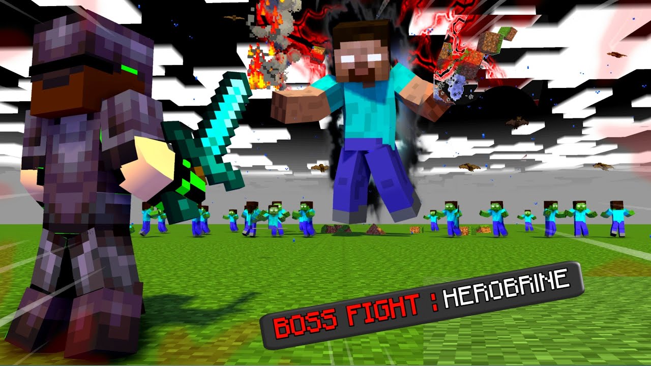 Finally I Met Herobrine in Minecraft | HEROBRINE Boss FIGHT - YouTube