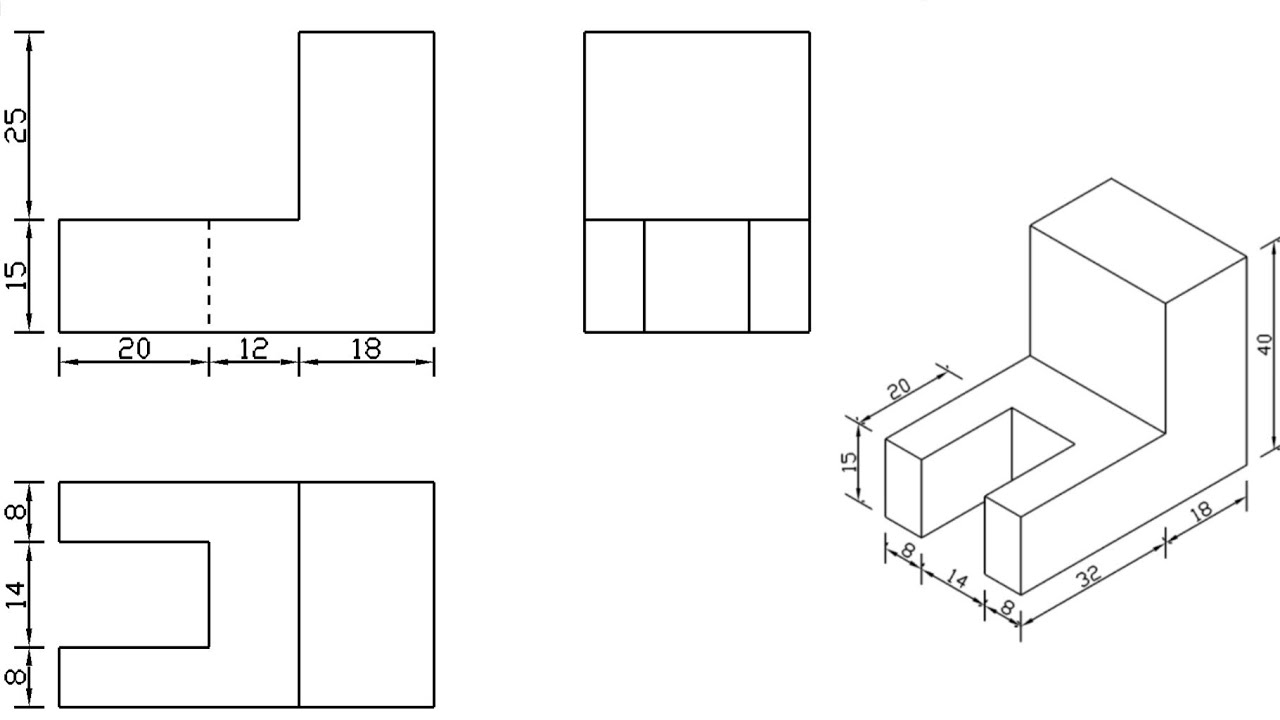 Engineering Drawing Isometric And Projection 9 - YouTube