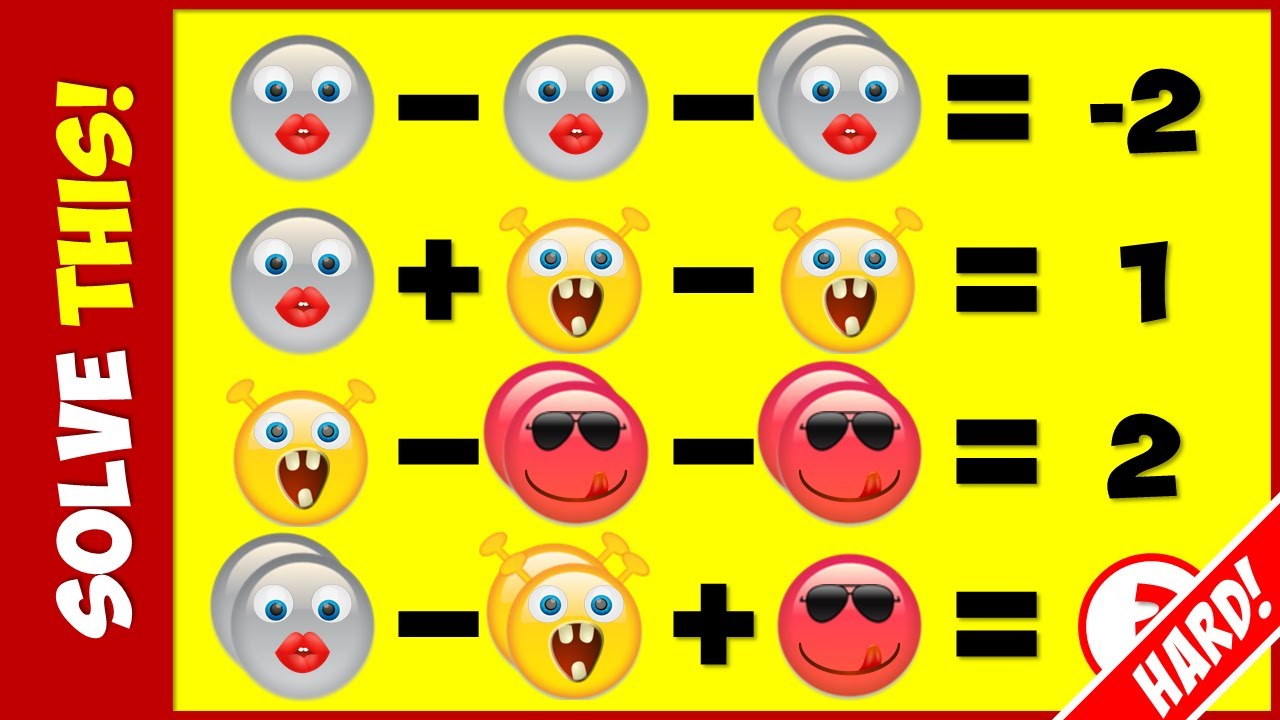 SOLVE THIS HARD! H00029 Find the Difference Spot the Difference Emoji ...