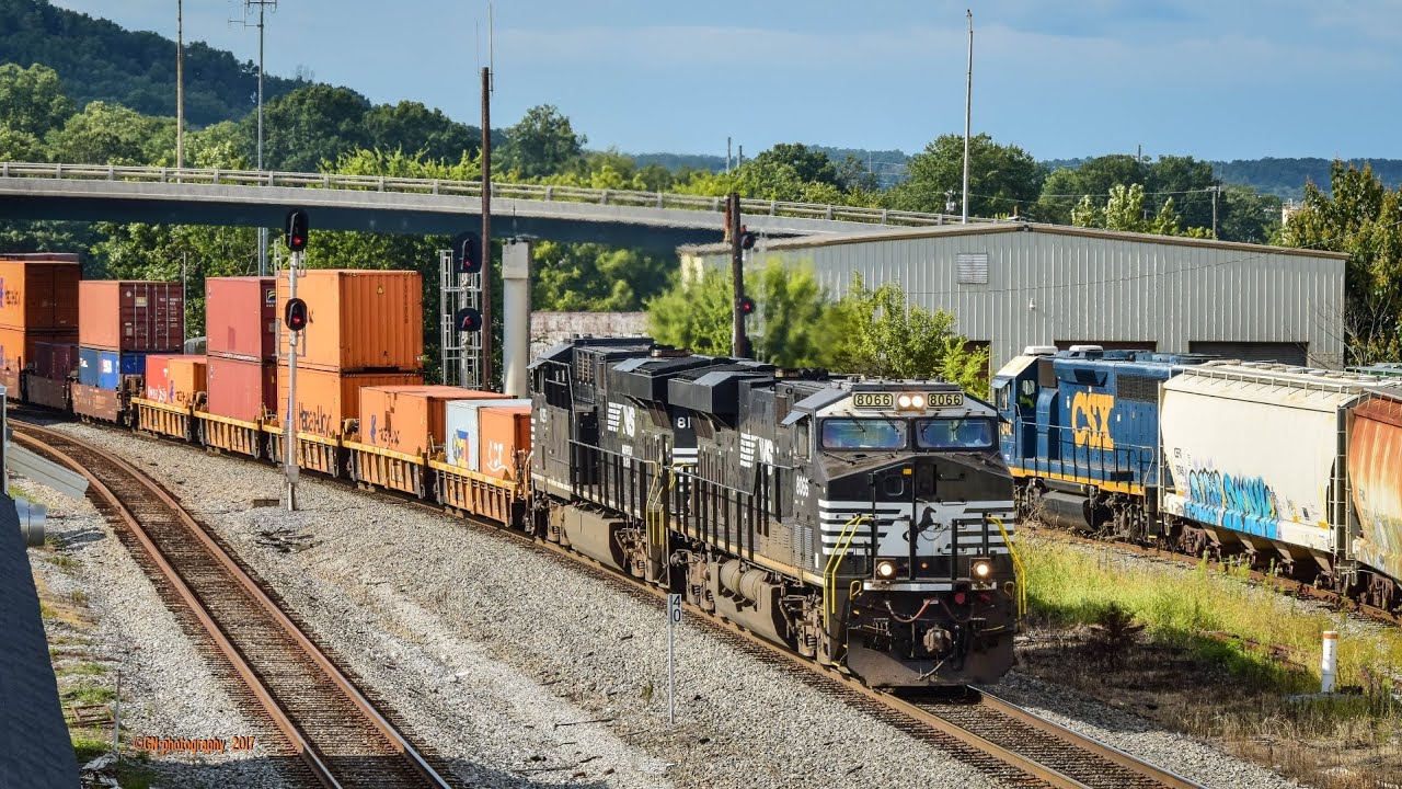 NS: A double stack train in Dalton GA - YouTube