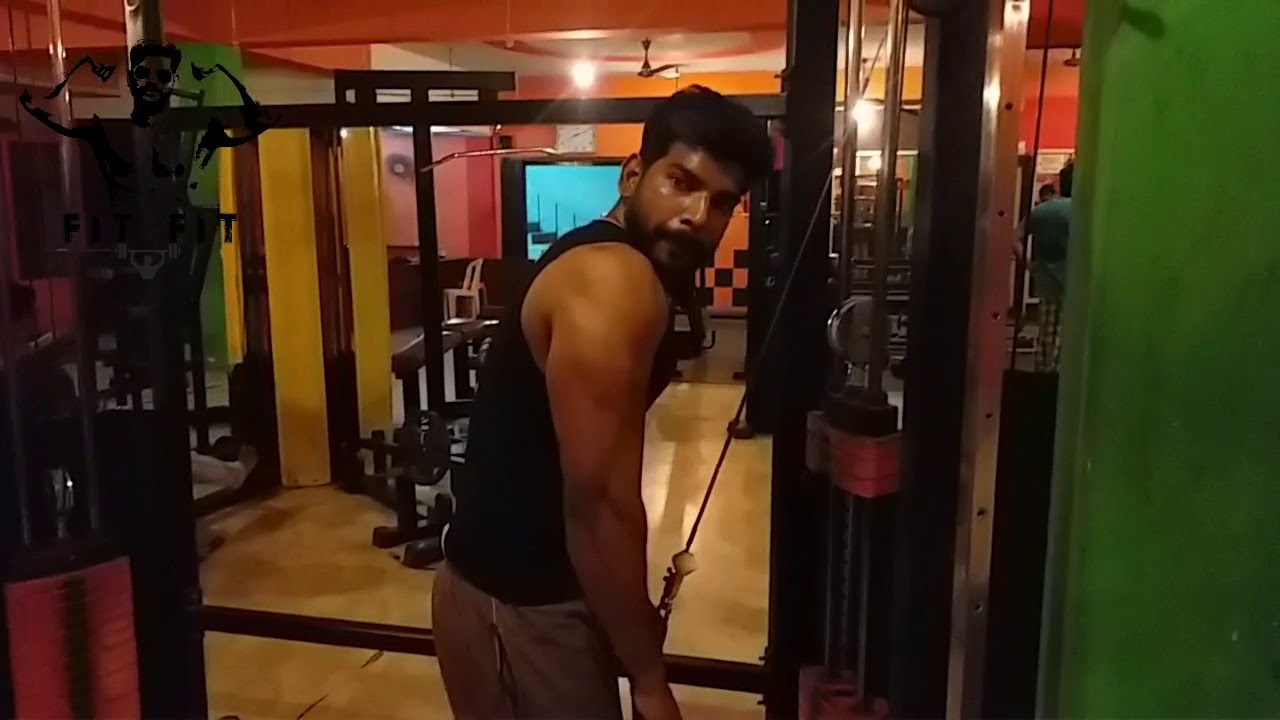 DOUBLE ARM PULLEY WORKOUT(TRICEPS) - YouTube
