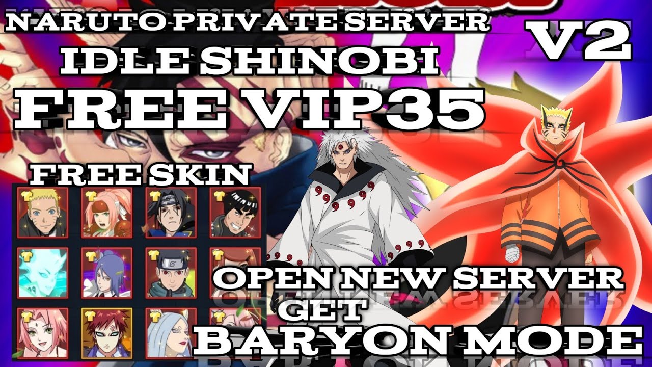 GAME NARUTO PRIVATE SERVER FREE VIP 35 IDLE SHINOBI V2 - YouTube