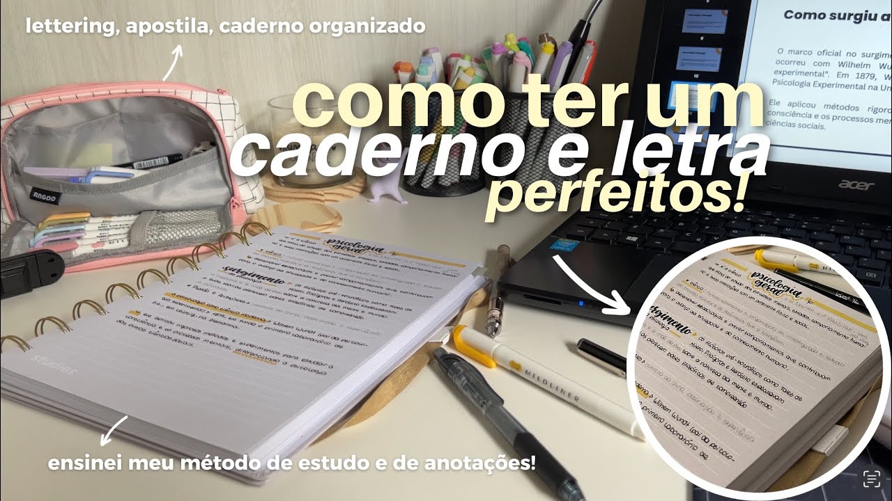 como ter uma letra *perfeita* e um caderno SUPER organizado | tour pelo ...