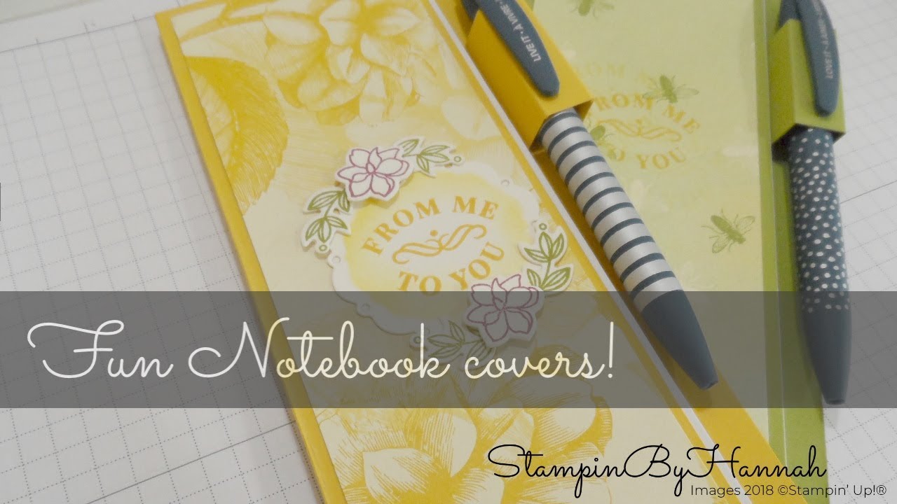 Notebook Cover with pen loop - YouTube