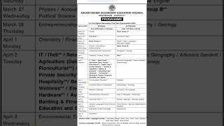 Ahsec 1st Year Exam 2024 Routine Assam Hs 1st Year Exam 2024 Routine ...