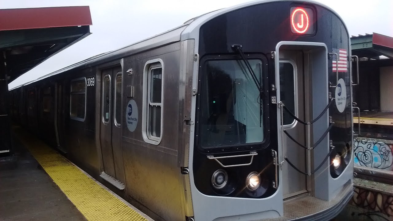 NYC Subway HD: Bombardier R179 J Train Action @Lorimer,Chauncey St ...