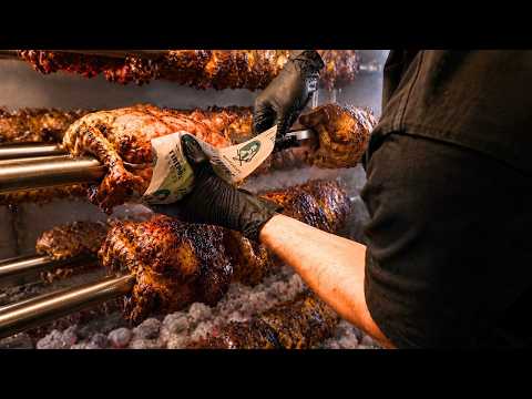🔥 INSANE Giant Charcoal BBQ 🇬🇷 | Meat, Chicken & Ribs on Huge Skewers 🍖🔥