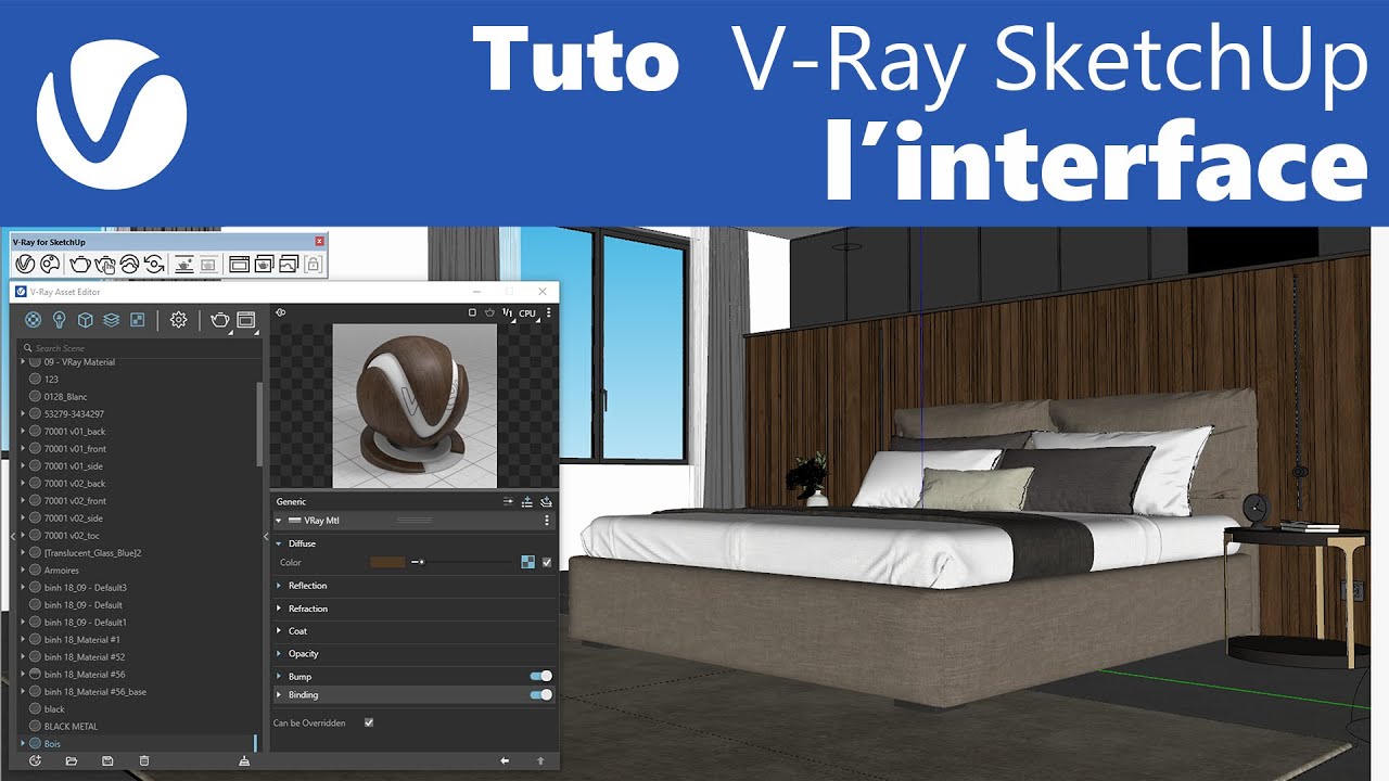 Introduction à l'interface de V-Ray pour SketchUp - YouTube