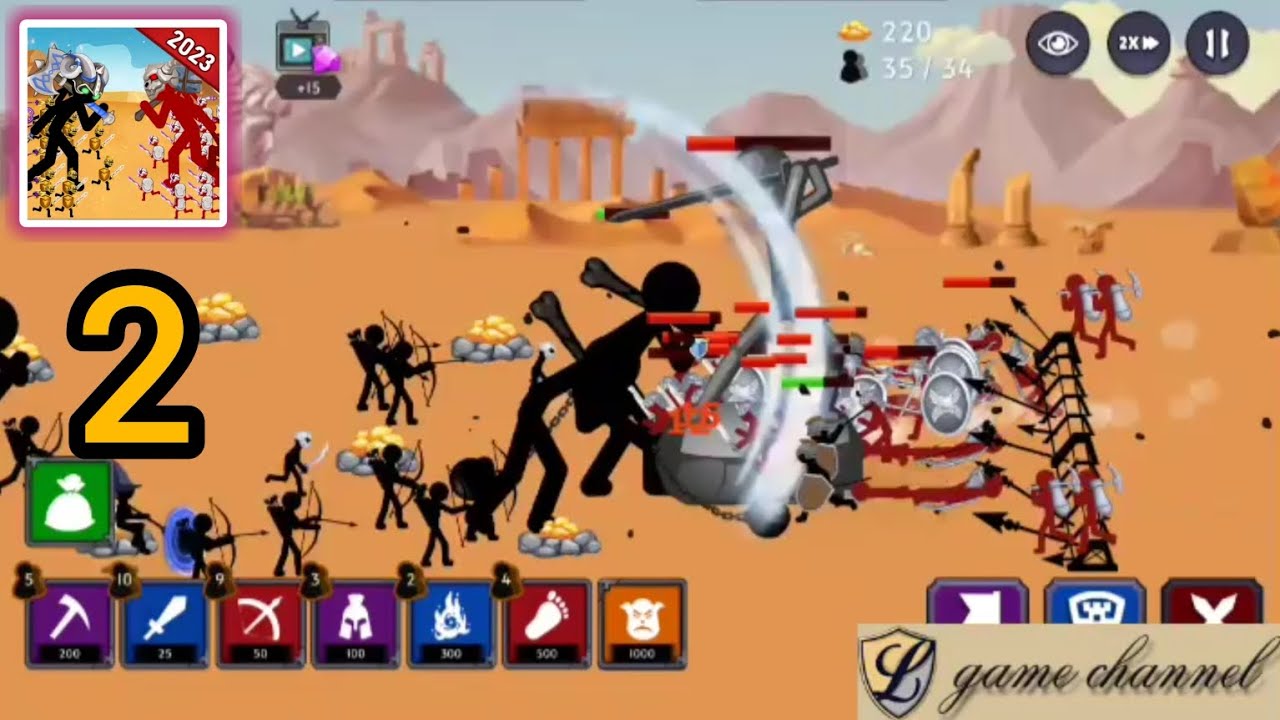 Stickman Battle 2 : Empires War Gameplay Walkthrough part 2 Level 16 ...