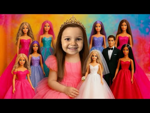 BARBİE GELİNLİK GİYDİ! GELİN OLUYOR! KIZ BARBİE GİYDİRME MAKYAJ YAPMA OYUNU! #funny #barbie #cute 
