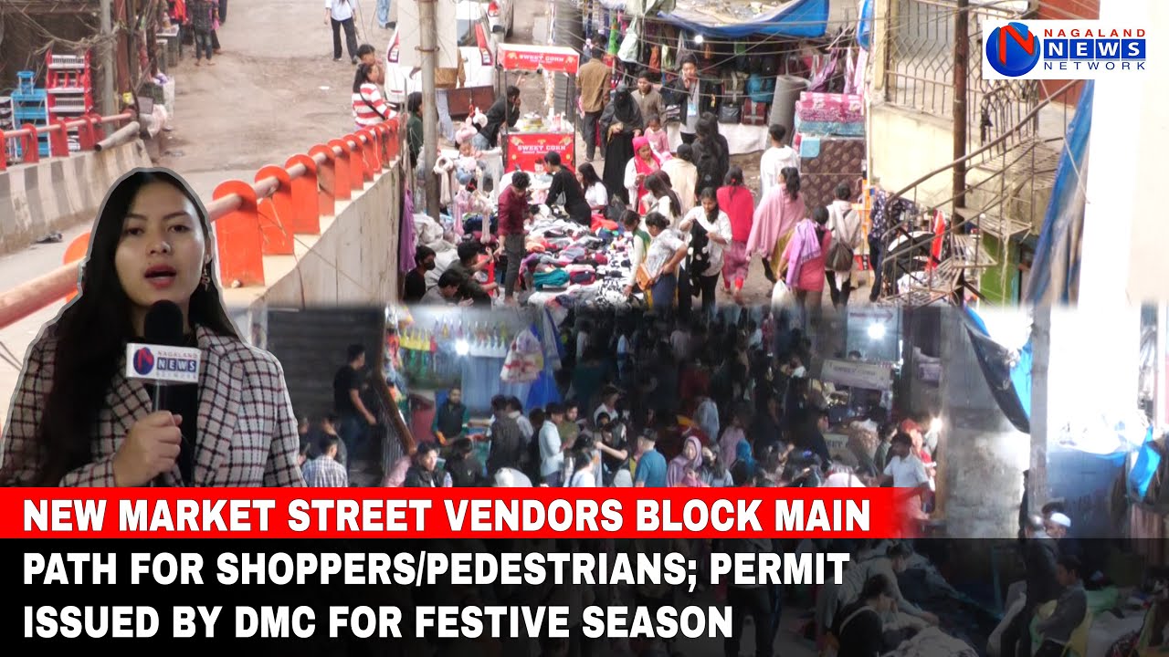 NEW MARKET STREET VENDORS BLOCK MAIN PATH FOR SHOPPERS/PEDESTRAINS ...