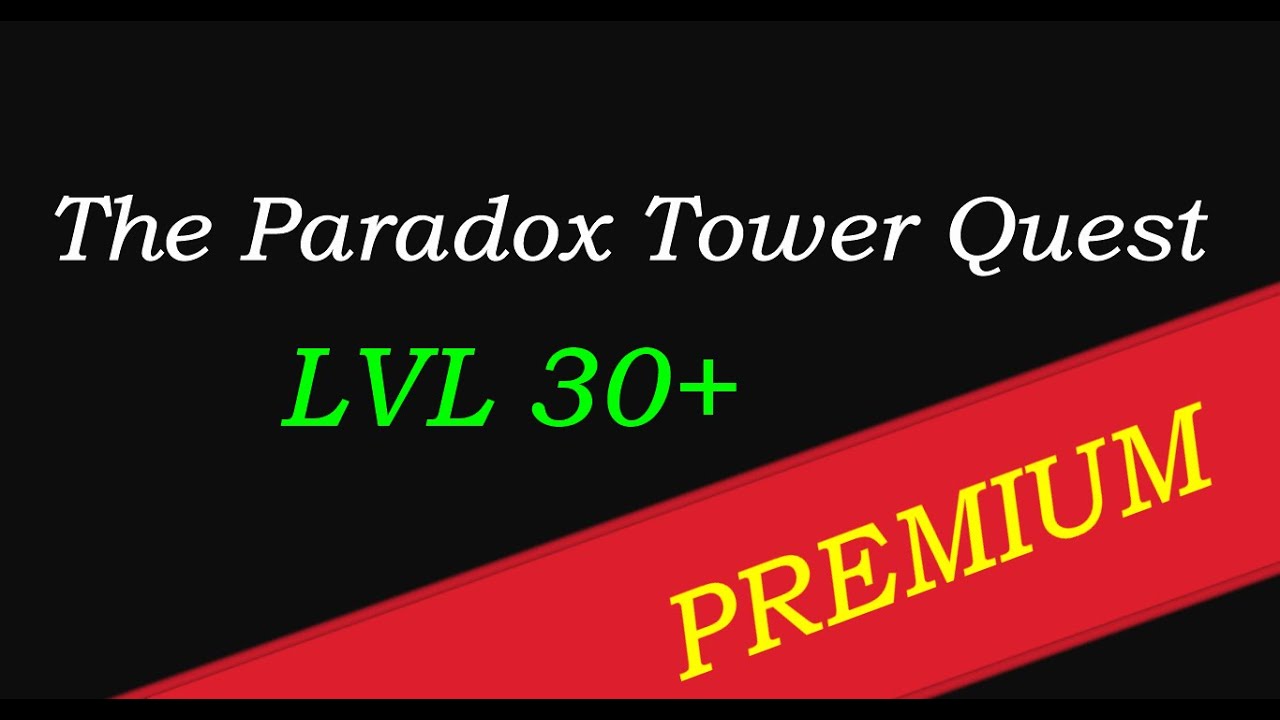 Tibia - The Paradox Tower Quest - YouTube