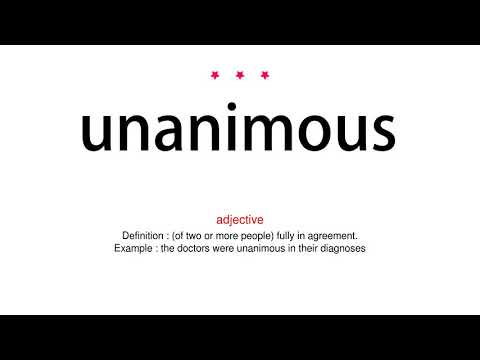 How to pronounce unanimous - Vocab Today - YouTube