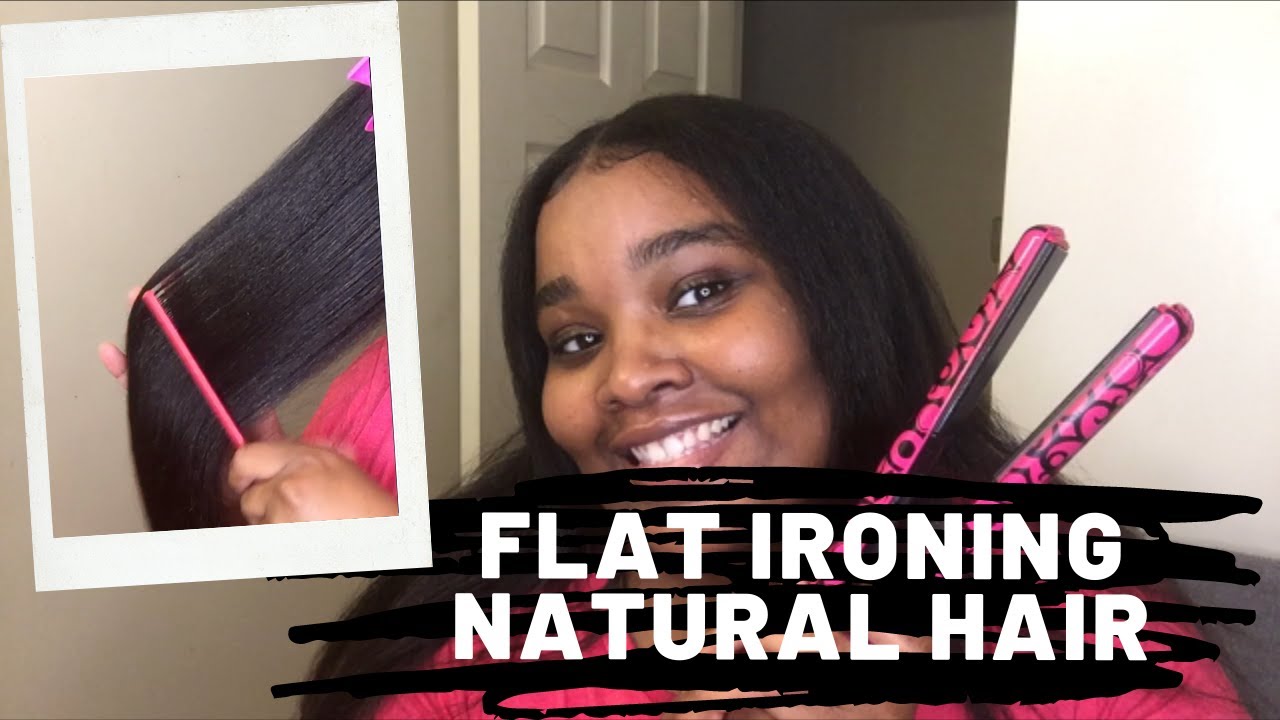 Tutorial: Flat Ironing Long Natural Hair. - YouTube