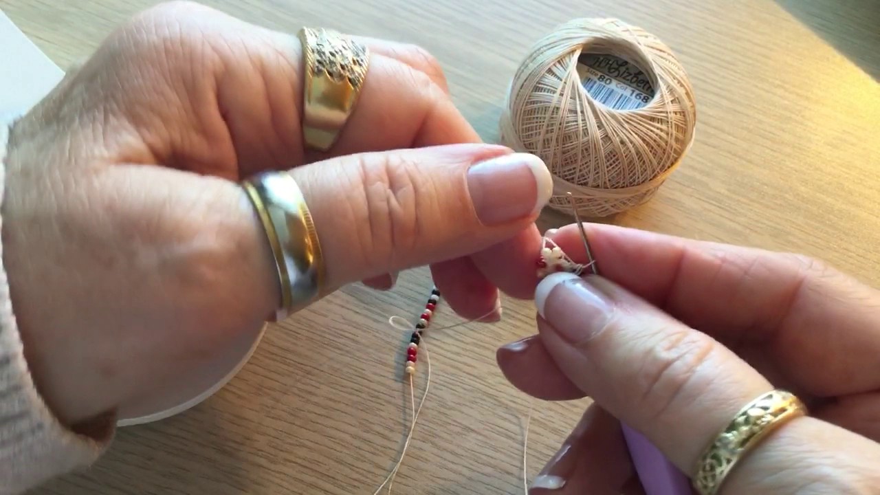 Starting a Double Bead Crochet rope (aka Euro Bead Crochet too) - YouTube