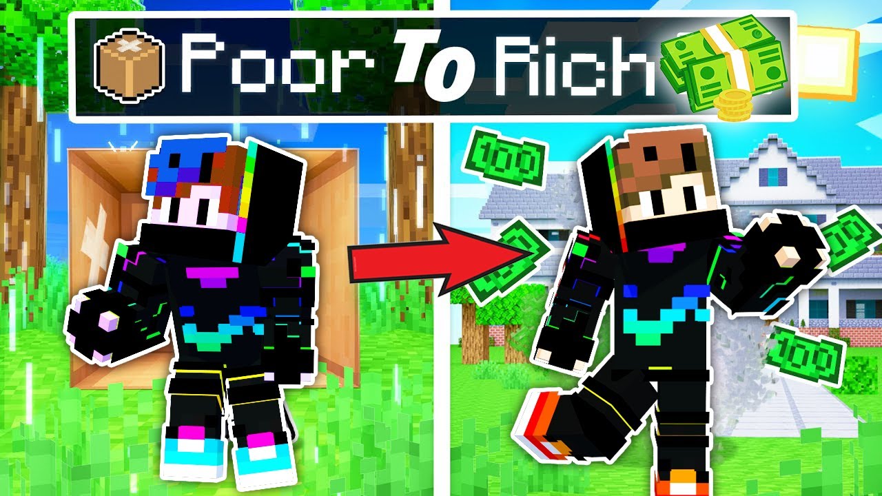 Going POOR To RICH In Minecraft (SAD STORY) - YouTube