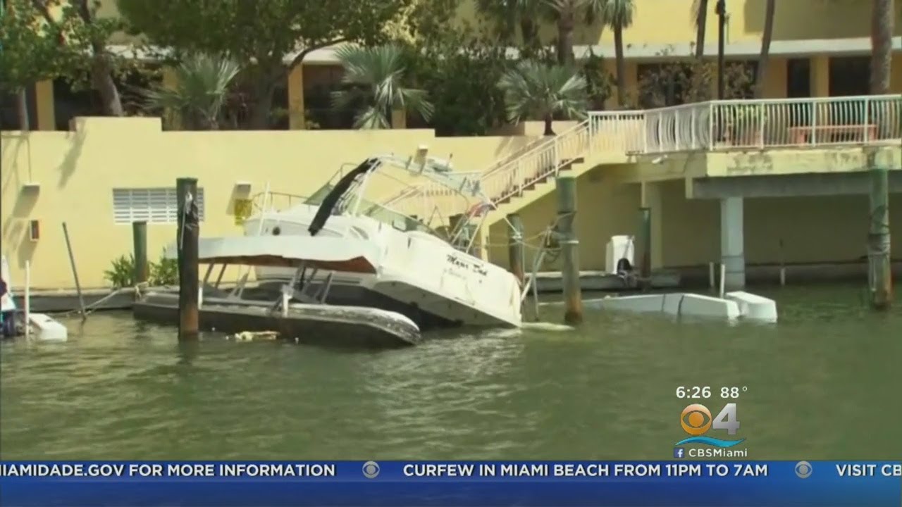 Crews Survey Miami Beach Damage From The Waters - YouTube