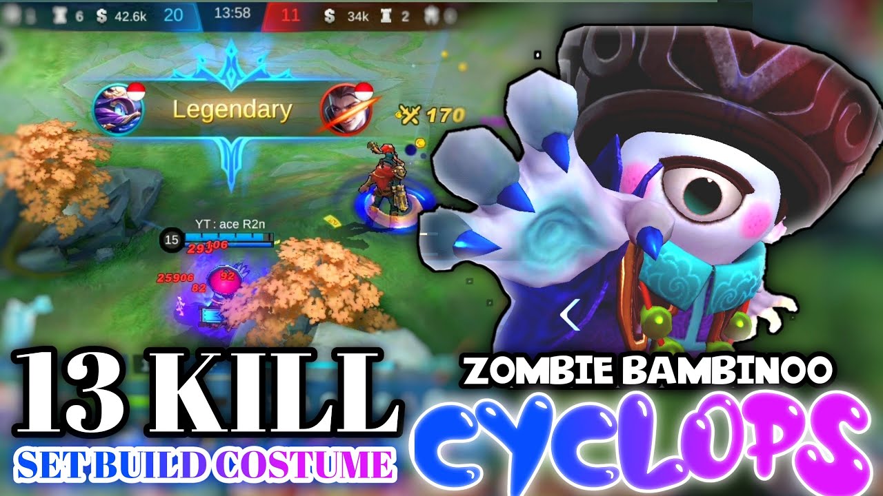 Cyclops Damage lnsane | Best Build Costume 2021 | Mobile Legend - YouTube