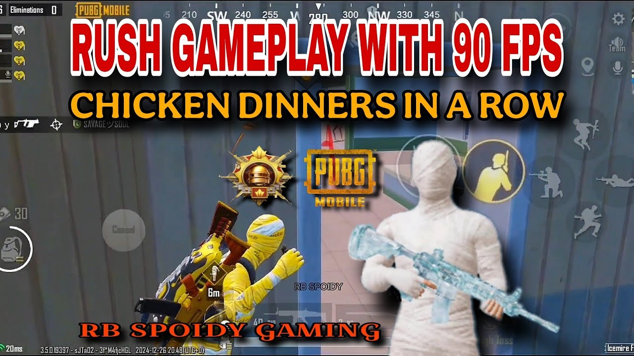 RUSH GAMEPLAY WITH 90 FPS ON ONEPLUS 10 PRO 5G | RB SPOIDY | PUBG ...