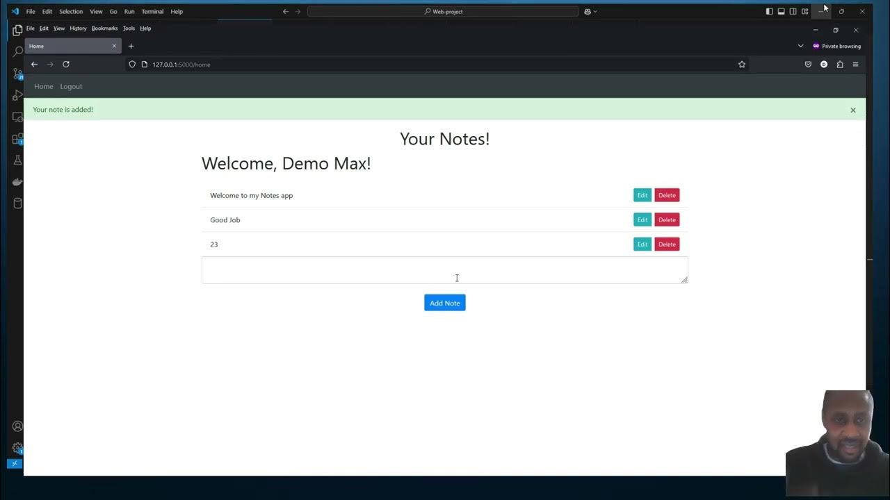 A secure web note taking application using python & Flask - YouTube