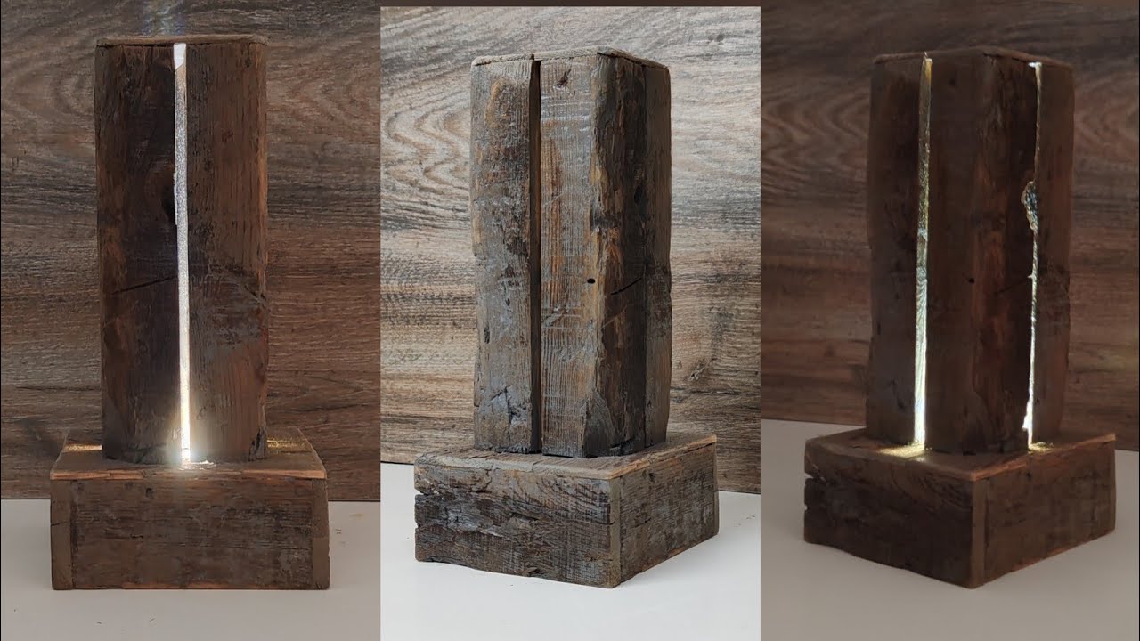 I turned aged wood into Vintage home decor. Recycling night light ...
