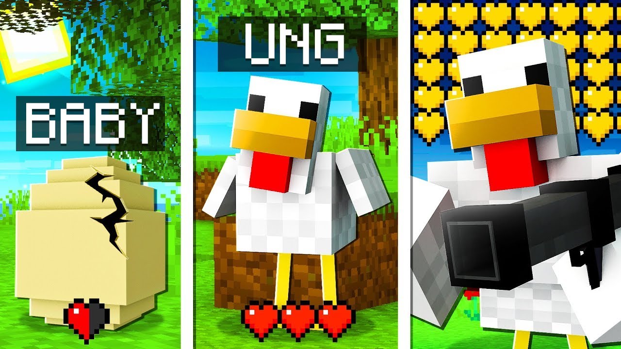 Jeg Lever Et Liv Som Kylling I Minecraft! - YouTube