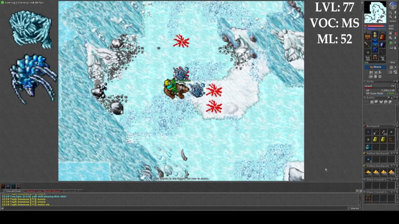 Tibia Hunting Guide - Nibelor Crystal Spiders [60+ Mage] - YouTube