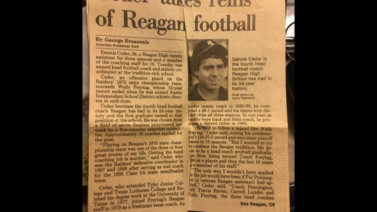 1990 Austin Reagan Raider vs. Calallen - Austin Reagan Season Results ...
