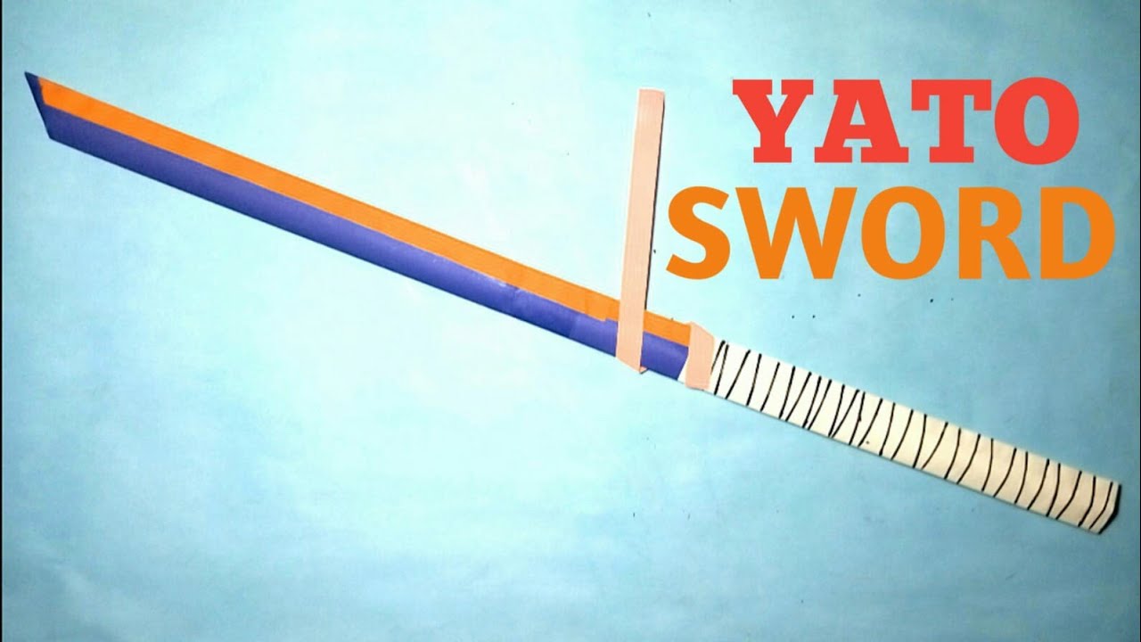 DIY - HOW TO MAKE A YATO SWORD FROM A4 PAPER - ( NORAGAMI ) - YouTube