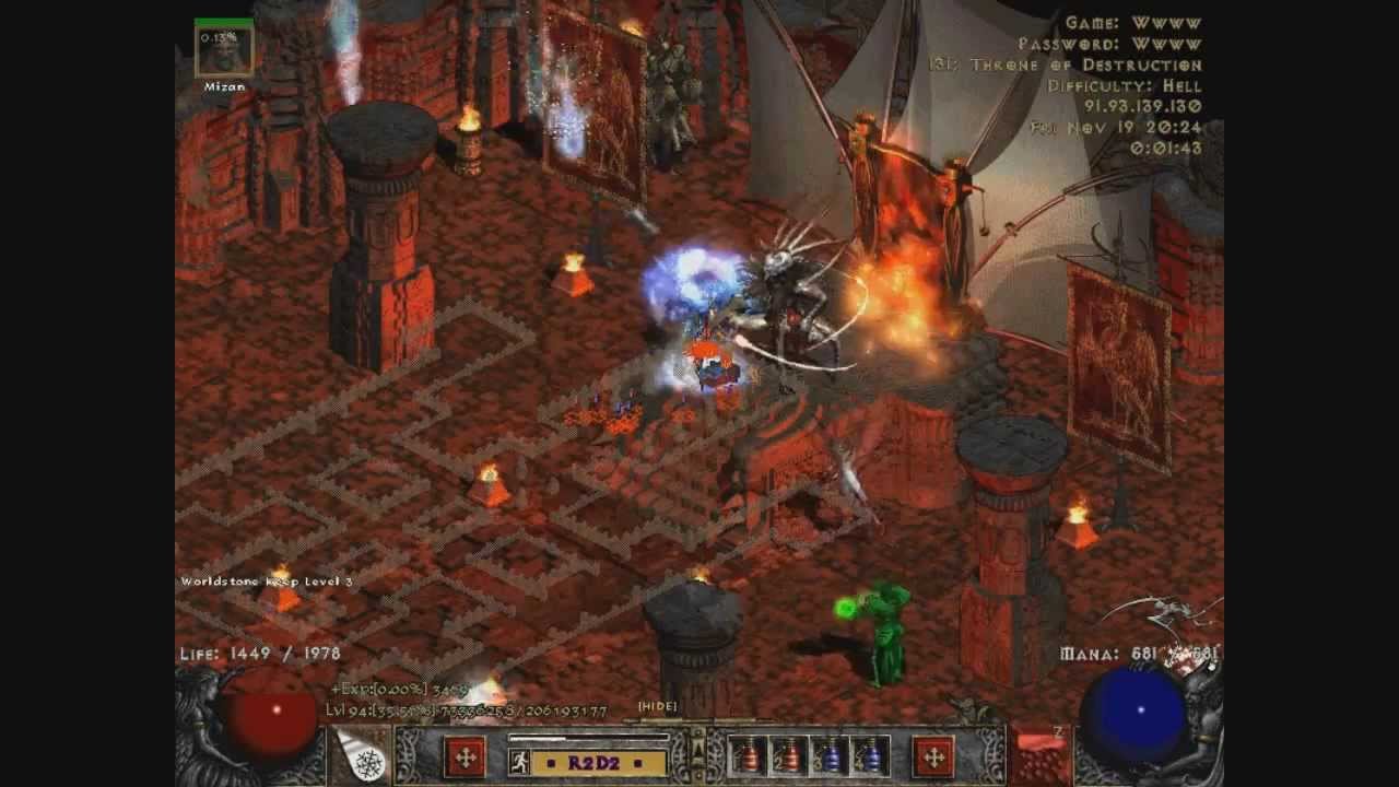 DIABLO 2 (HELL) BAAL MEPHISTO RUN - YouTube