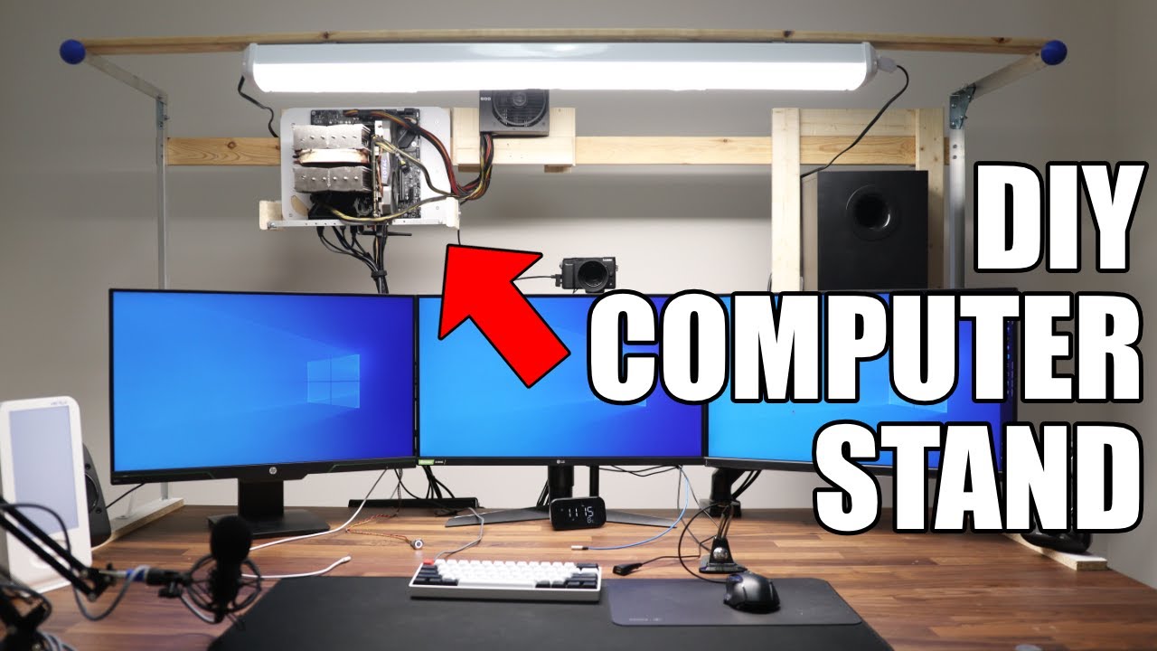 The BEST Accessory for Standing Desks | DIY Computer Stand - YouTube