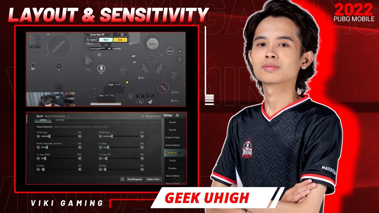 NEW CONTROL AND SENSITIVITY GEEK UHIGH IN PMRC 2022 PUBG MOBILE - YouTube