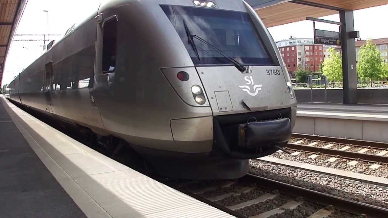 SJ 3000 i Uppsala mot Sundsvall - YouTube
