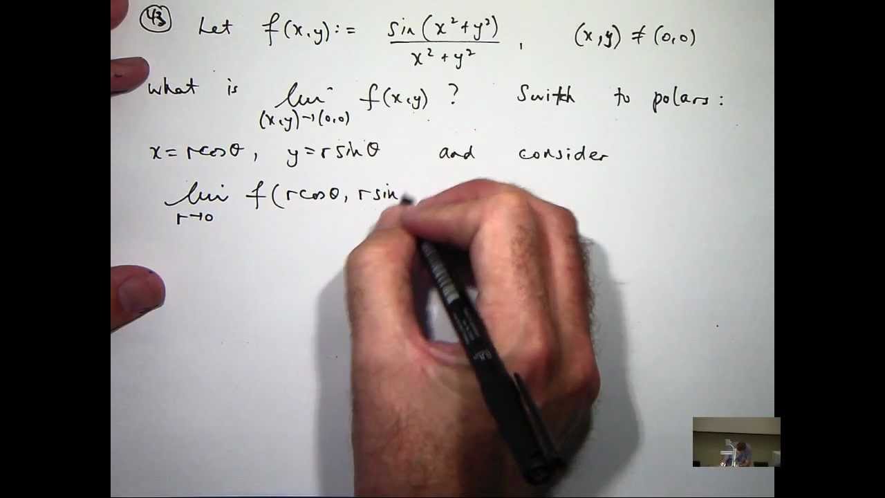 Limits In Polar Co ordinates Example YouTube Limits In Polar Co ordinates Example YouTube
