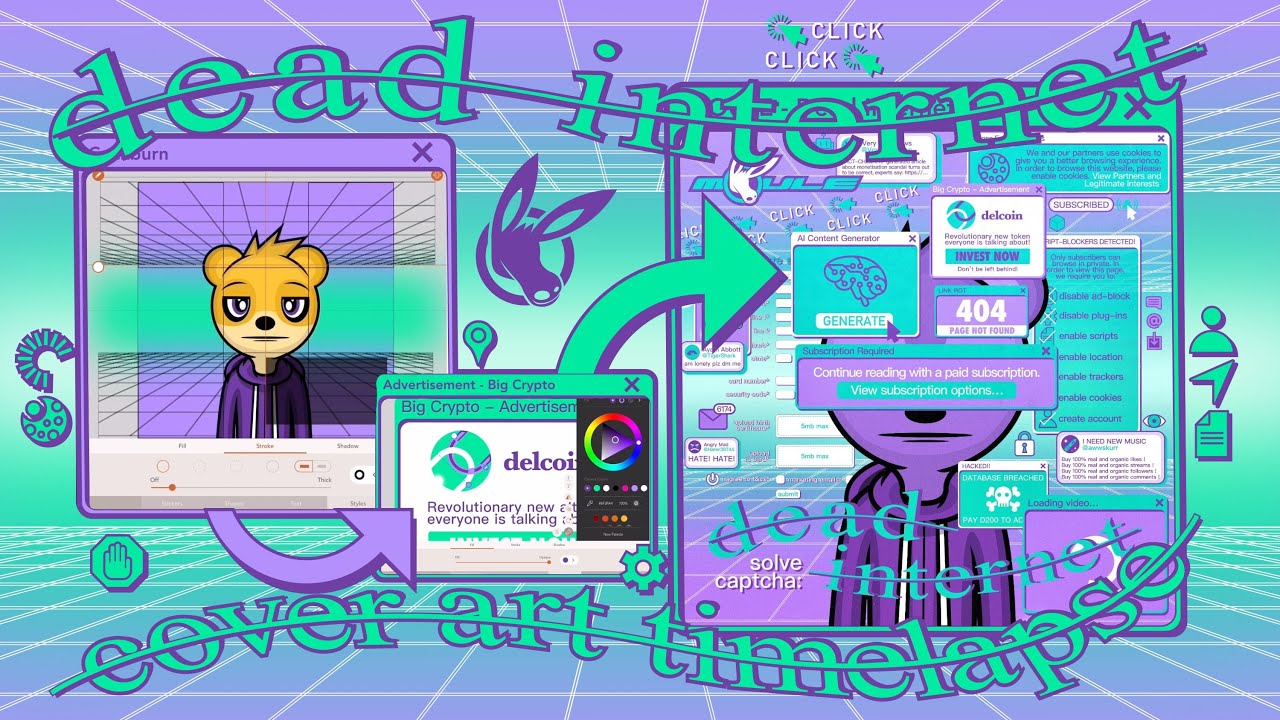 How I make the cover artworks for my music - Dead Internet [Cover Art ...