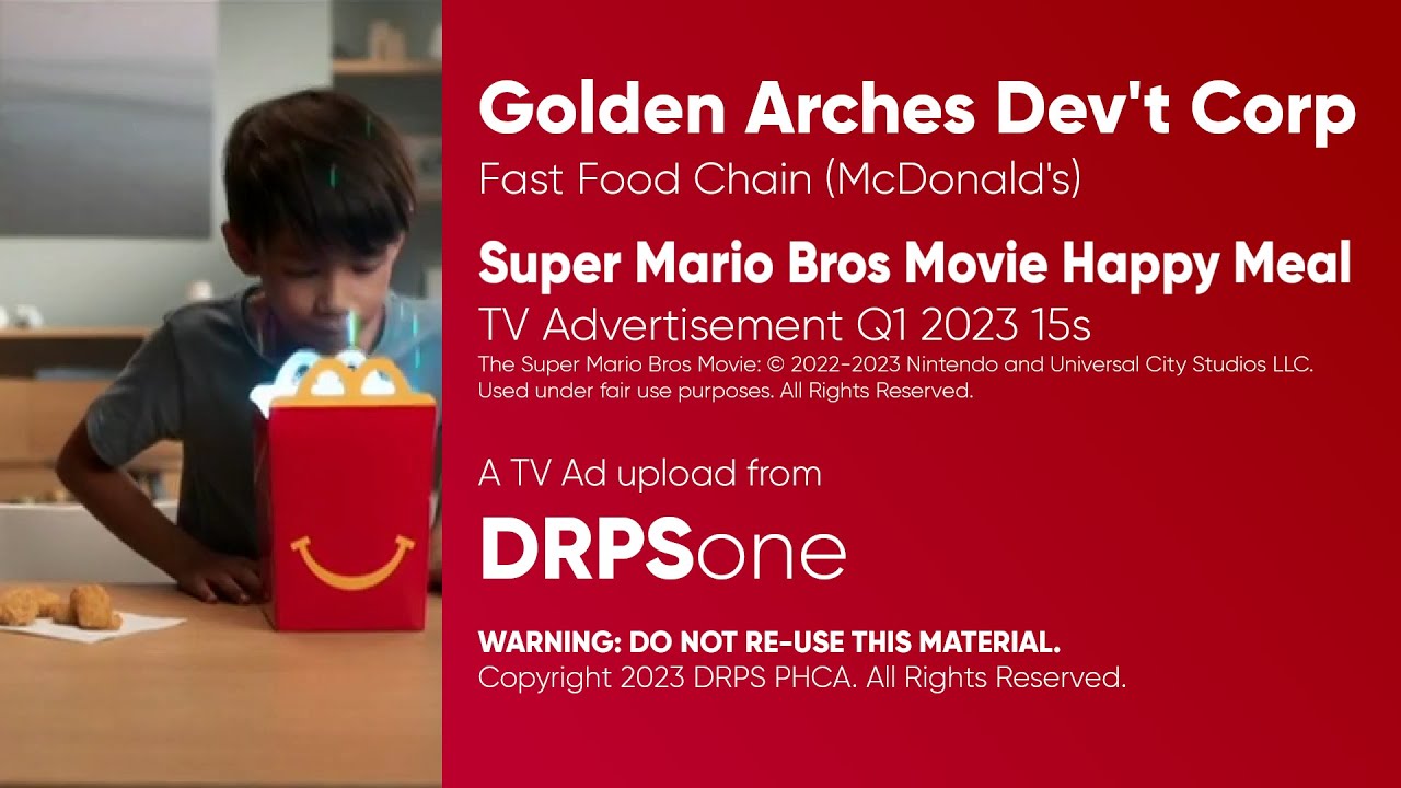 McDo Super Mario Bros Movie Happy Meal TV Ad Q1 2023 15s (Philippines ...