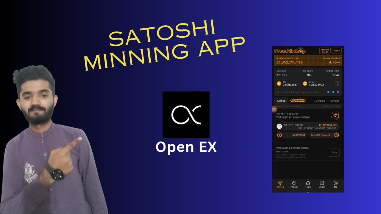 Satoshi Minning App || Open Ex airdrop || Free Earn money Online - YouTube