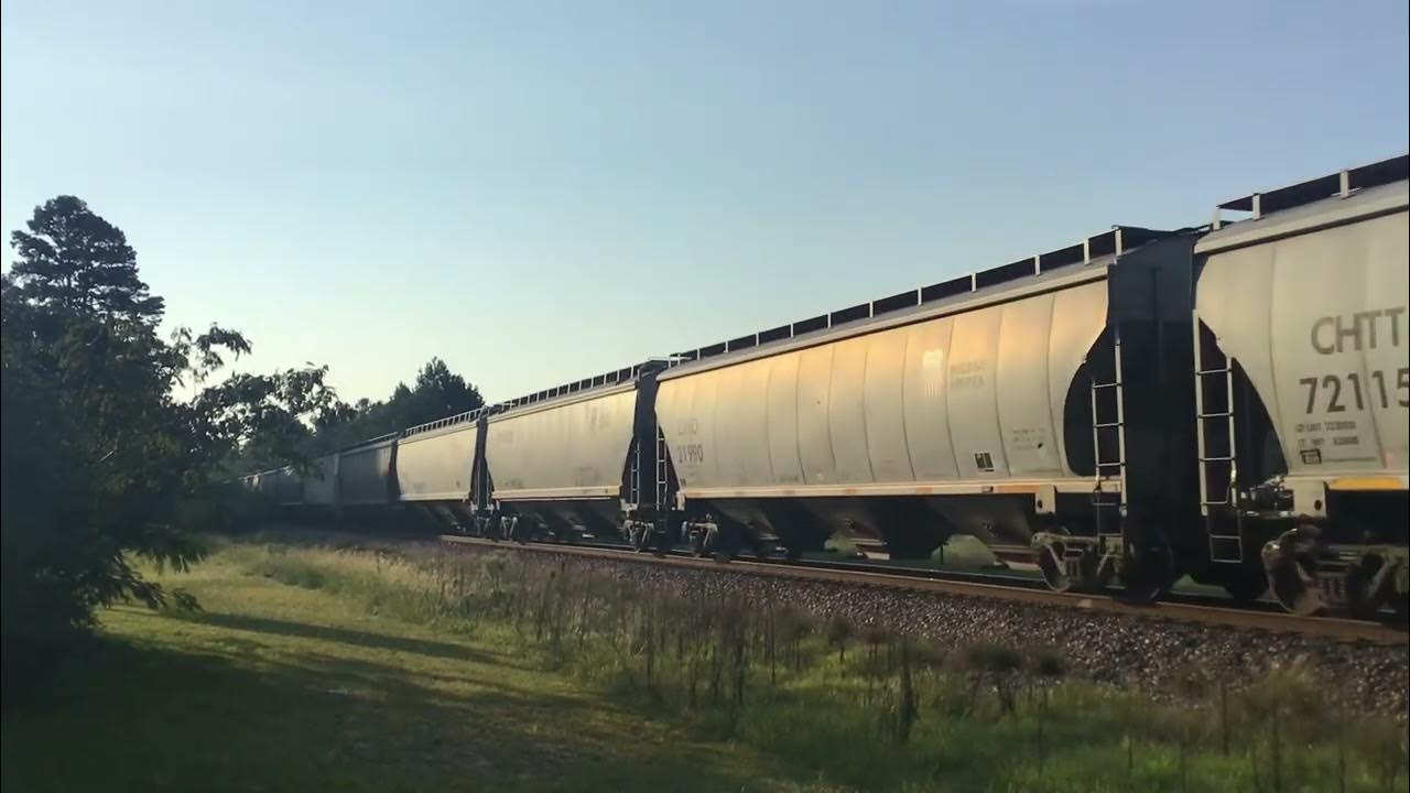 UP 5787 NB Leads Grain Hopper Magnolia,Tx - YouTube