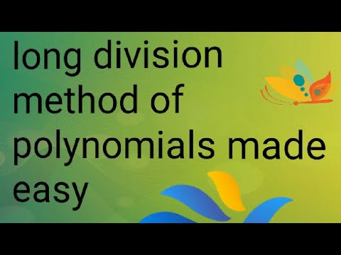 long division method of polynomials made easy - YouTube