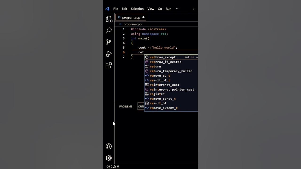 Basic Hello World Program Shorts Coding Programming Developer Youtube
