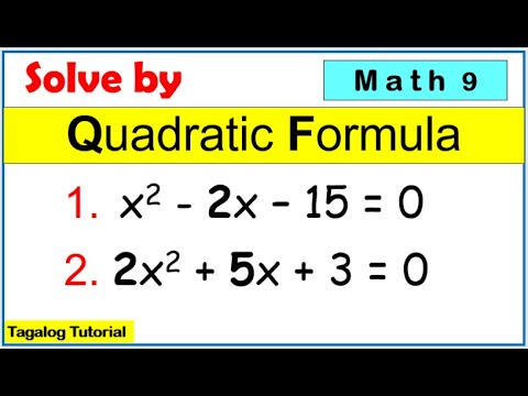 Math 9 Solve Quadratic equation by quadratic formula #math9 #howtosolve ...