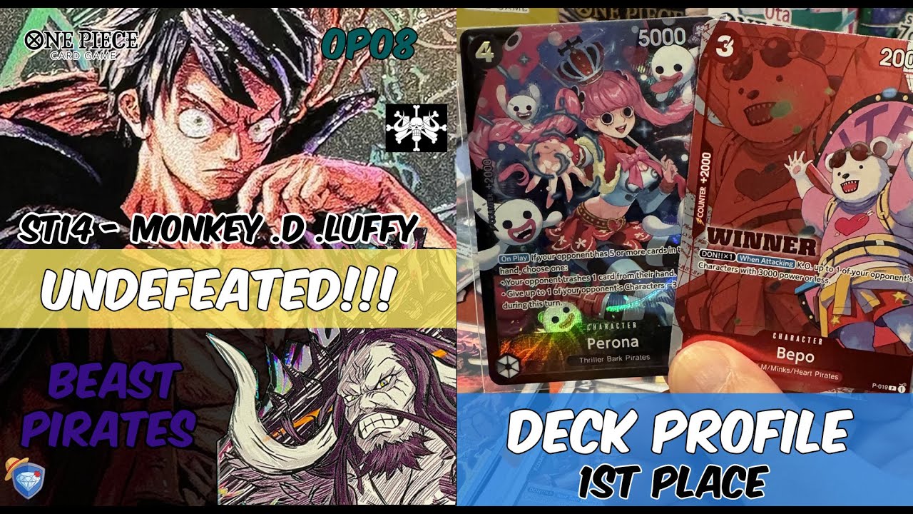 UNDEFEATED MONO BLACK MONKEY .D LUFFY DECK PROFILE | One Piece Card ...