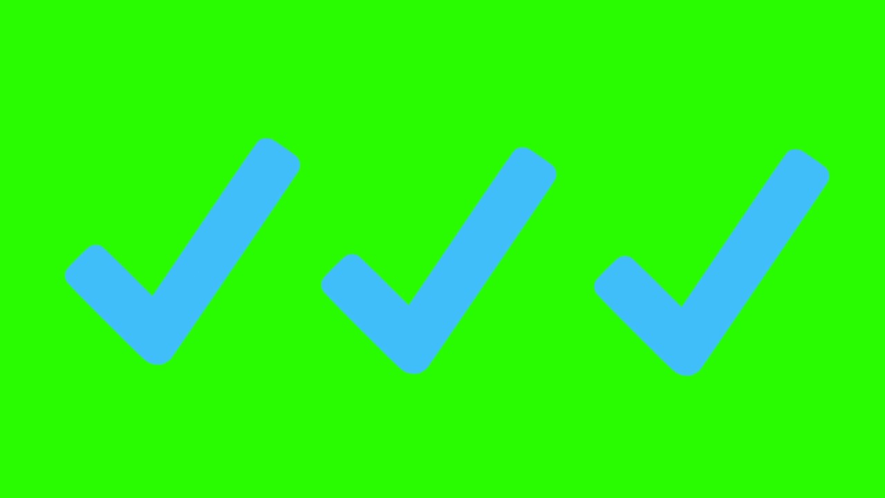 Blue Check Marks Animated - Green Screen Footage ( Camtasia ) - YouTube