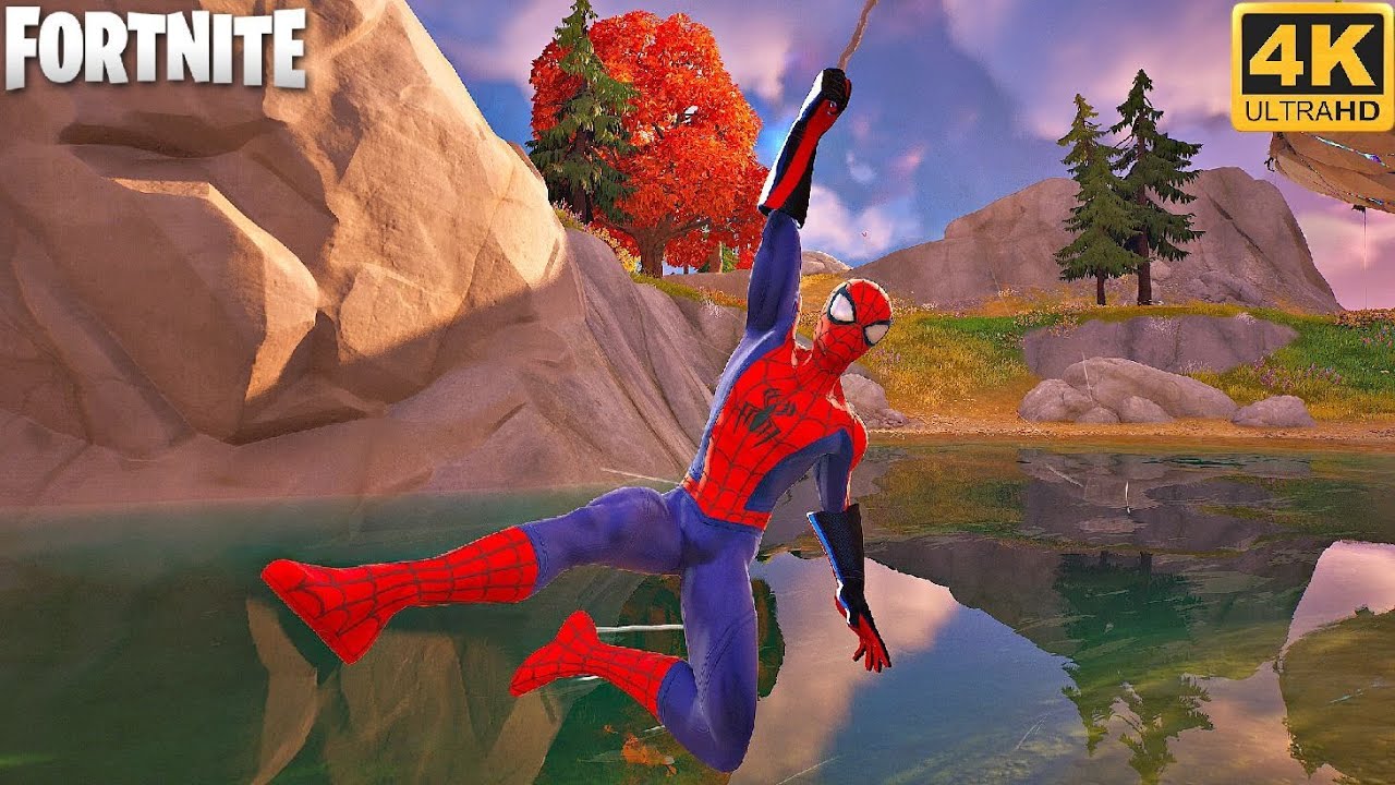 Peter Parker Spider-Man Gameplay - Fortnite (4K 60FPS) - YouTube