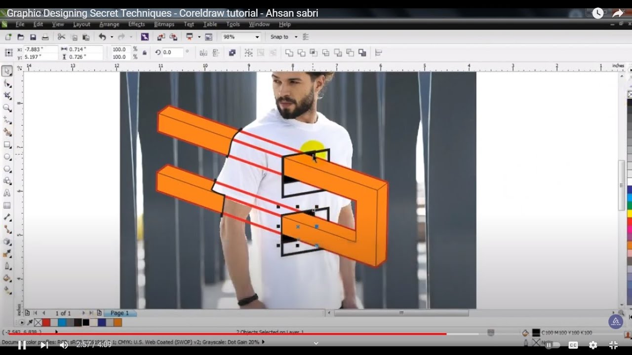 Graphic Designing Secret Techniques - Coreldraw tutorial - Ahsan sabri - YouTube