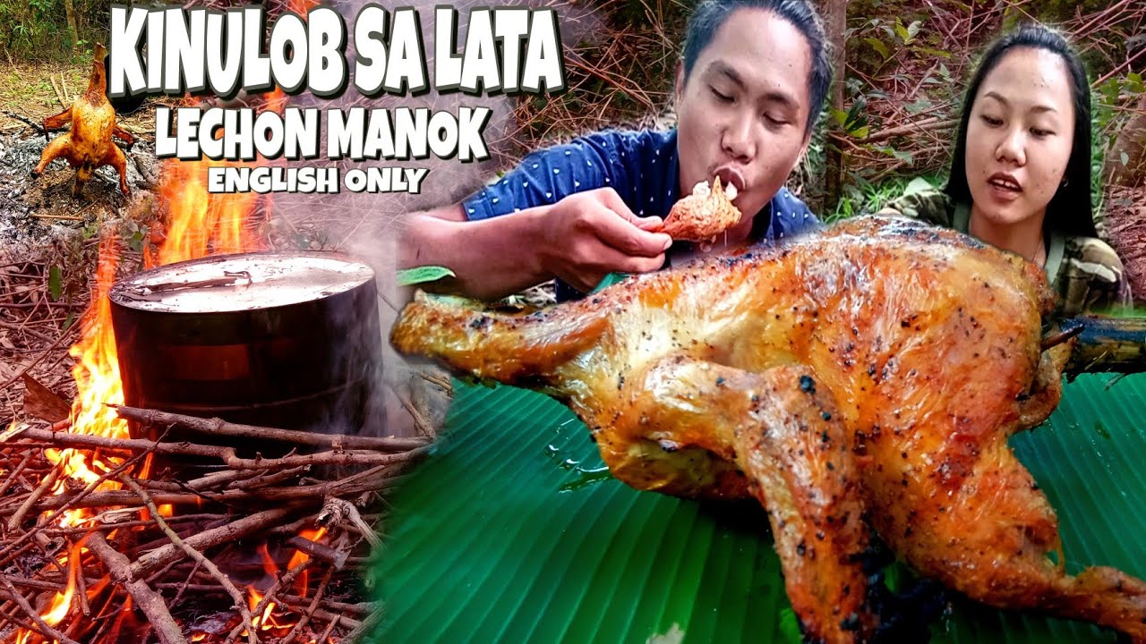KINULOB NA MANOK SA LATA | LECHON MANOK | ENGLISH ONLY CHALLENGE - YouTube